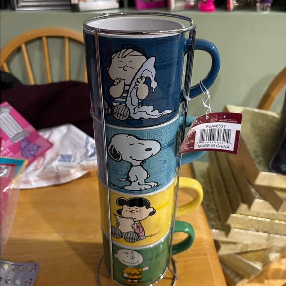 Peanuts | Dining | Peanuts Stacked Ceramic Mugs Set | Poshmark